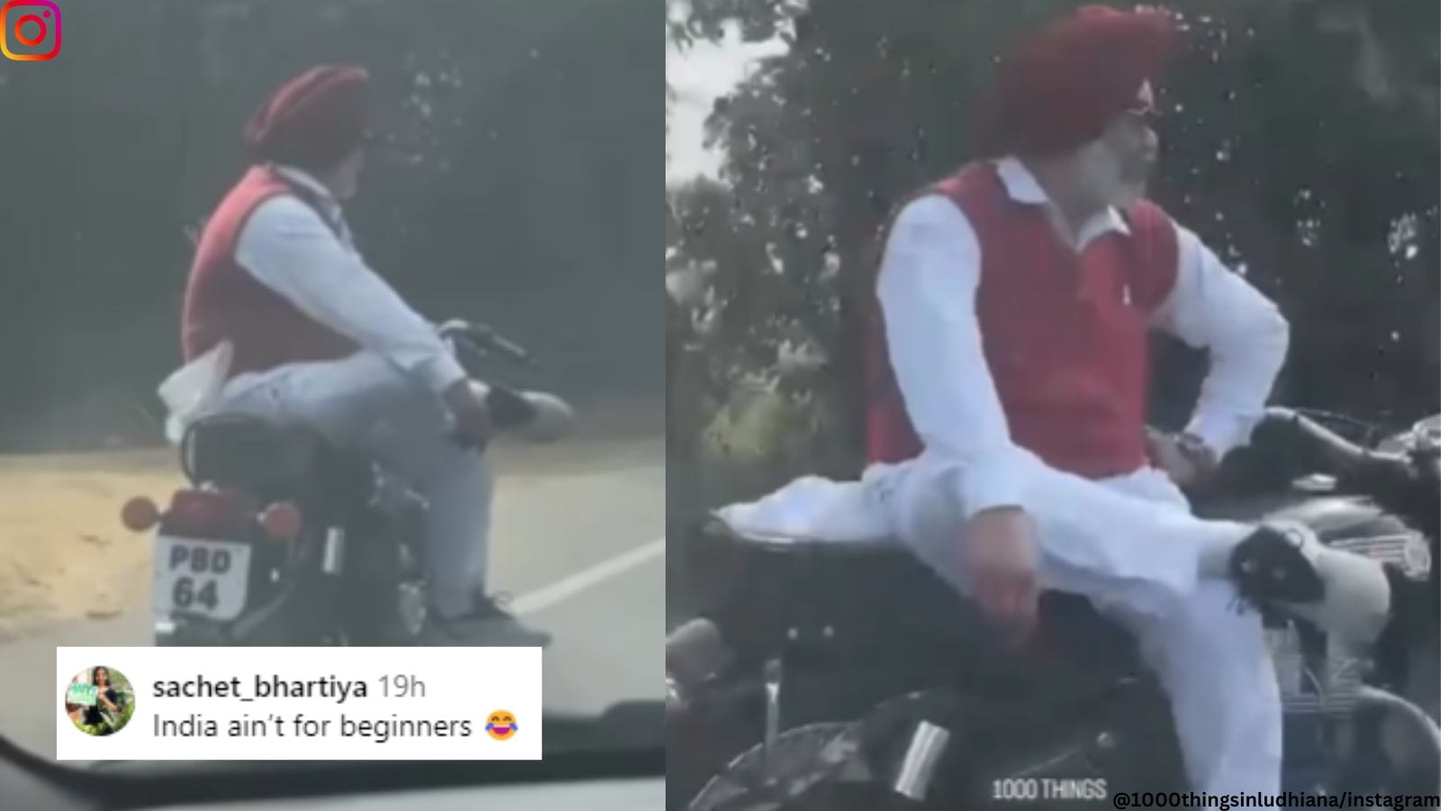 ‘Sardar ji is so cool’: Punjabi man’s hands-free Bullet ride takes ...