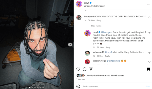 How to enter Orry’s relevance room? Socialite’s reply has users calling ...