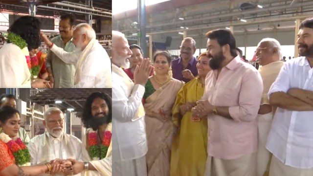 PM Narendra Modi attends BJP member Suresh Gopi’s daughter’s wedding at ...