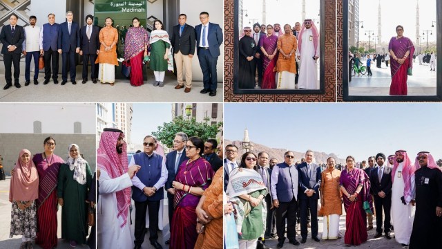 Smriti Irani-led delegation visits Madinah, interacts with Umrah ...