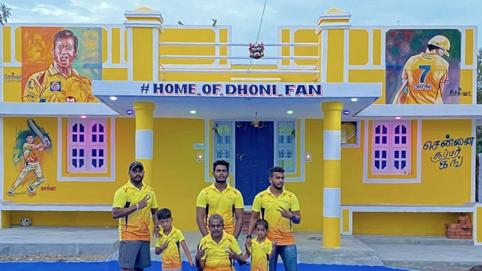 Dhoni fan who went viral for house painted in Chennai Super Kings ...