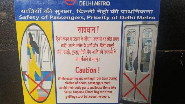 Don’t rush towards doors, take care of loose clothing: Delhi Metro ...