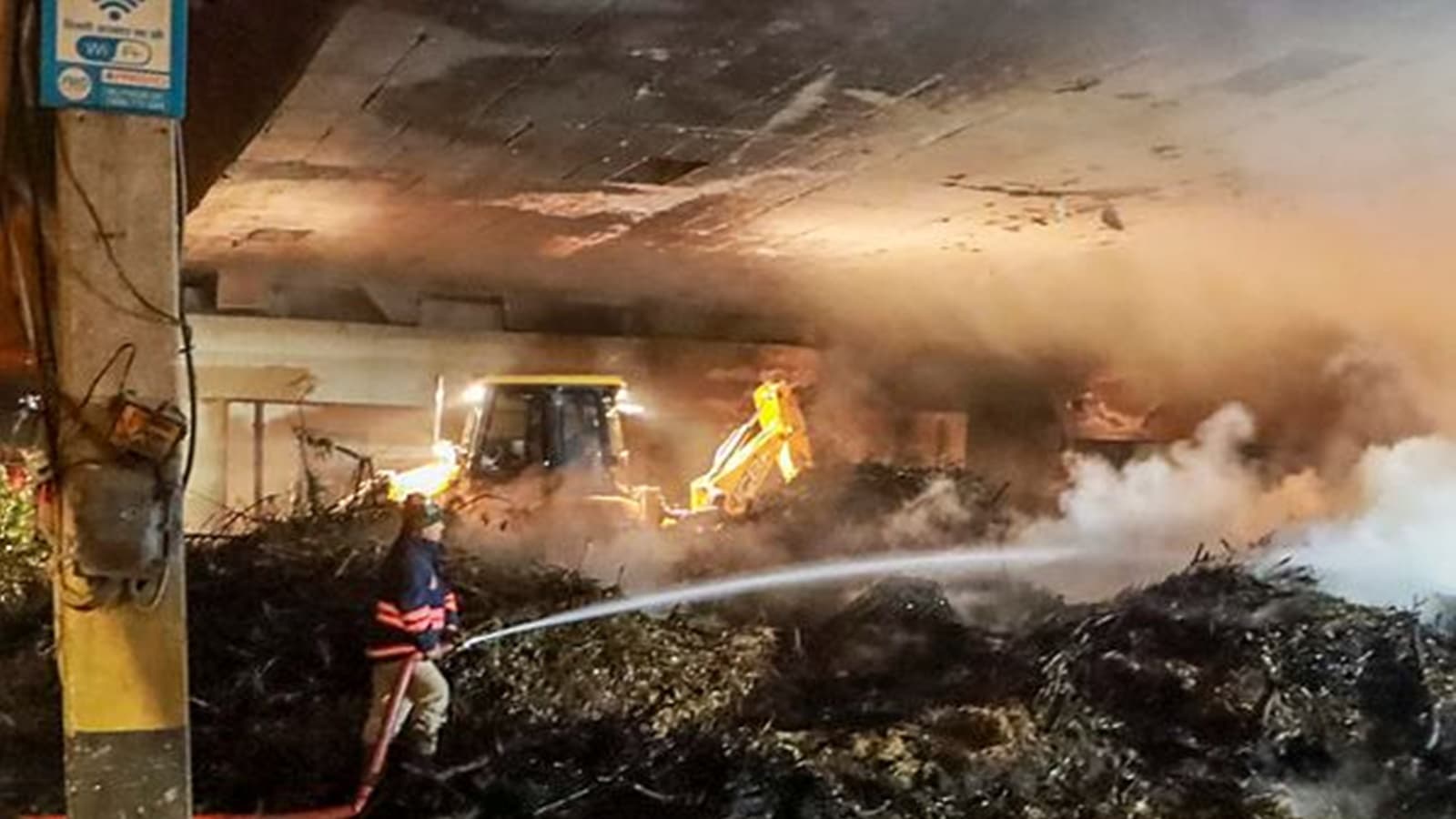 Fire breaks out in forest near Modi Mill in Delhi’s Okhla, causes ...
