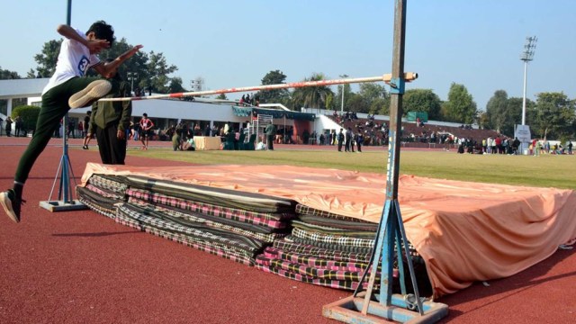 In Chandigarh Championships, high jump landing mat not available, so ...