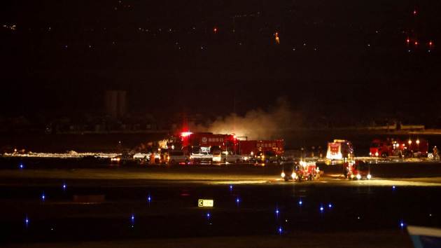 Japan Airlines plane erupts into flames after collision with Coast ...