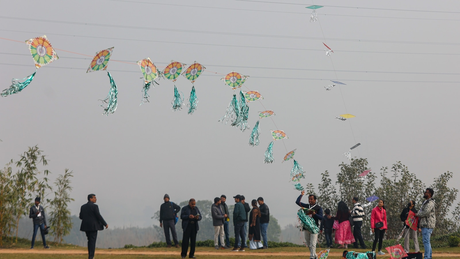 Kites dot Delhi’s skyline as bamboo park along Yamuna hosts festival ...