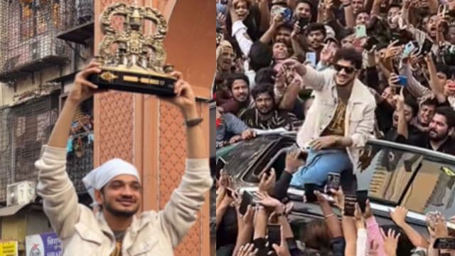 Munawar Faruqui brings his Bigg Boss 17 trophy to Mumbai’s Dongri, gets mobbed by a sea of fans ...