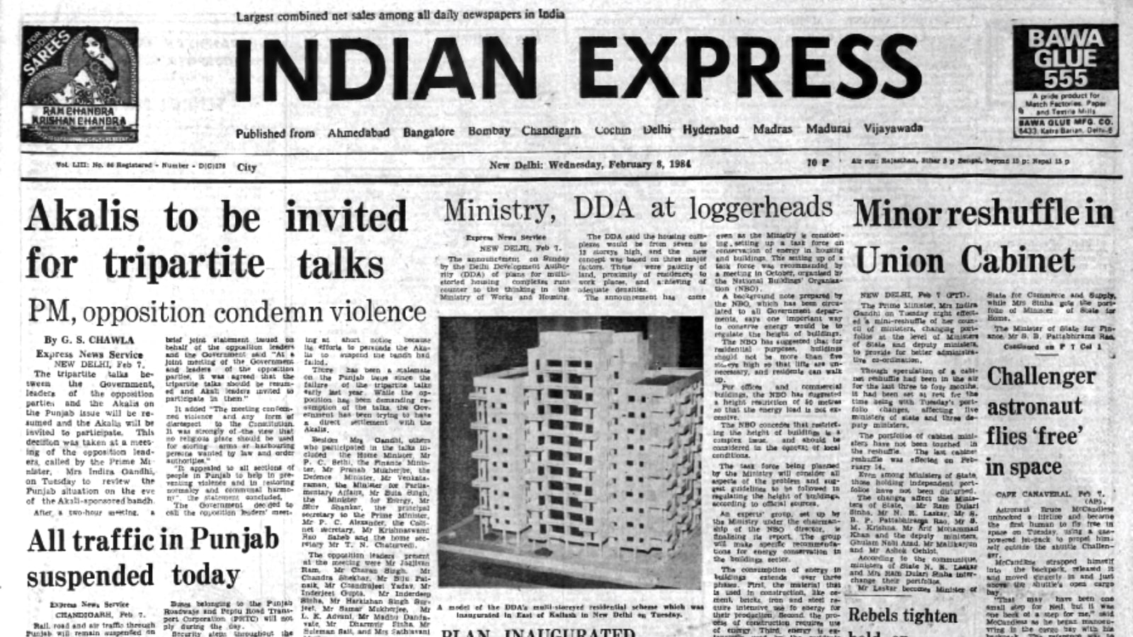 February 8, 1984, Forty Years Ago: Tripartite Akali Talks | The Indian ...