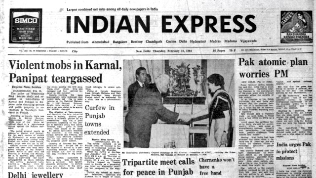 February 16, 1984, Forty Years Ago: Punjab Lathicharge | The Indian Express
