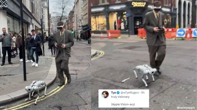 AI pet generated with Apple Vision Pro takes London streets by storm ...