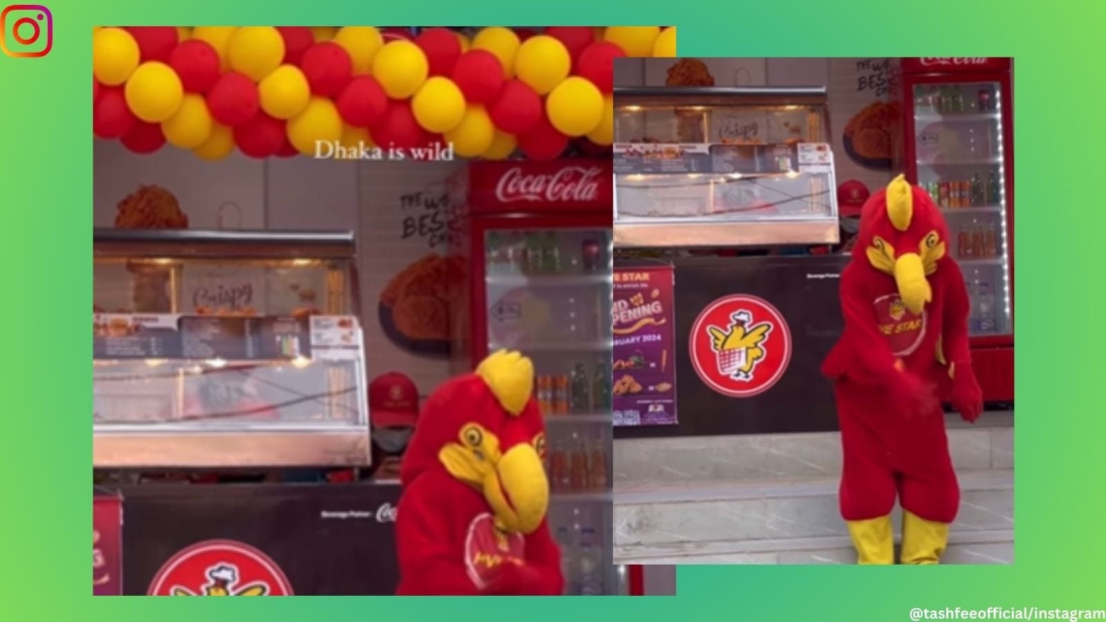 This Dhaka fried chicken shop has its mascot dancing to woo customers ...