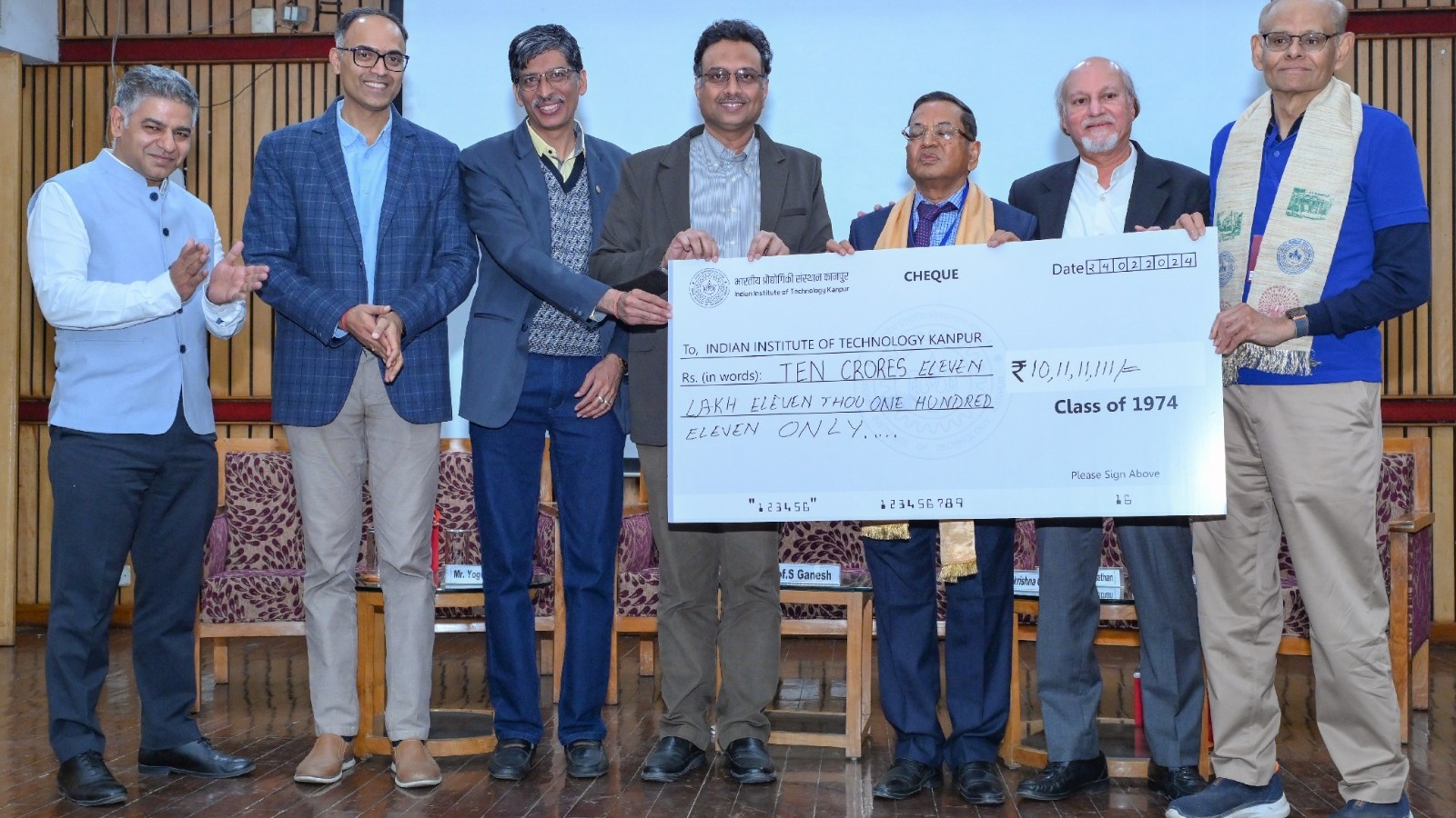 IIT Kanpur’s 1974 batch pledges Rs 10.11 crore to support institute and constitute legacy fund ...