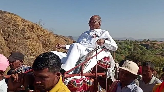 Sharad Pawar unveils ‘man blowing turha’ symbol of his newly-formed ...