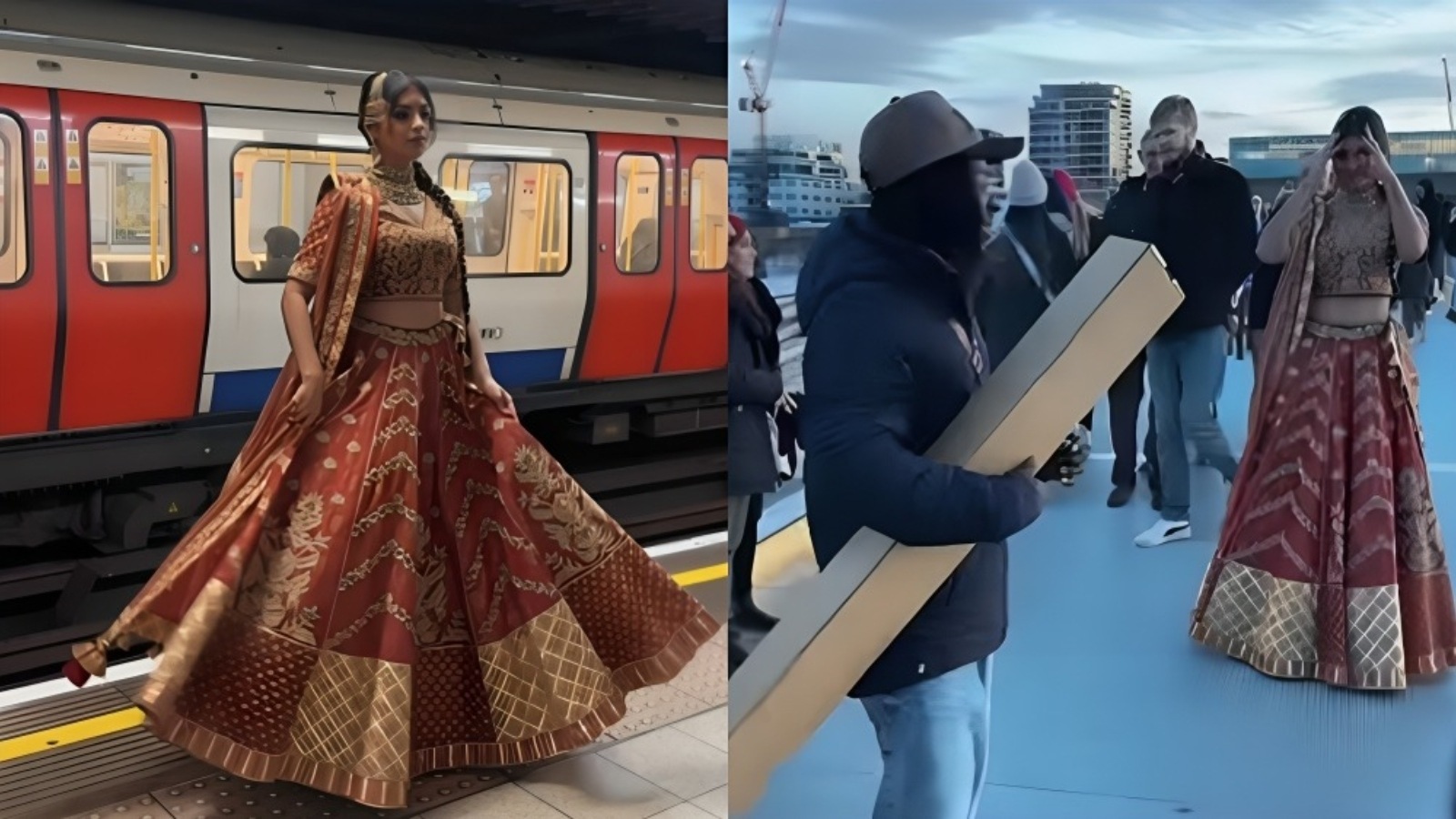 Dressed as a desi bride, Spanish-Indian model takes over London streets ...