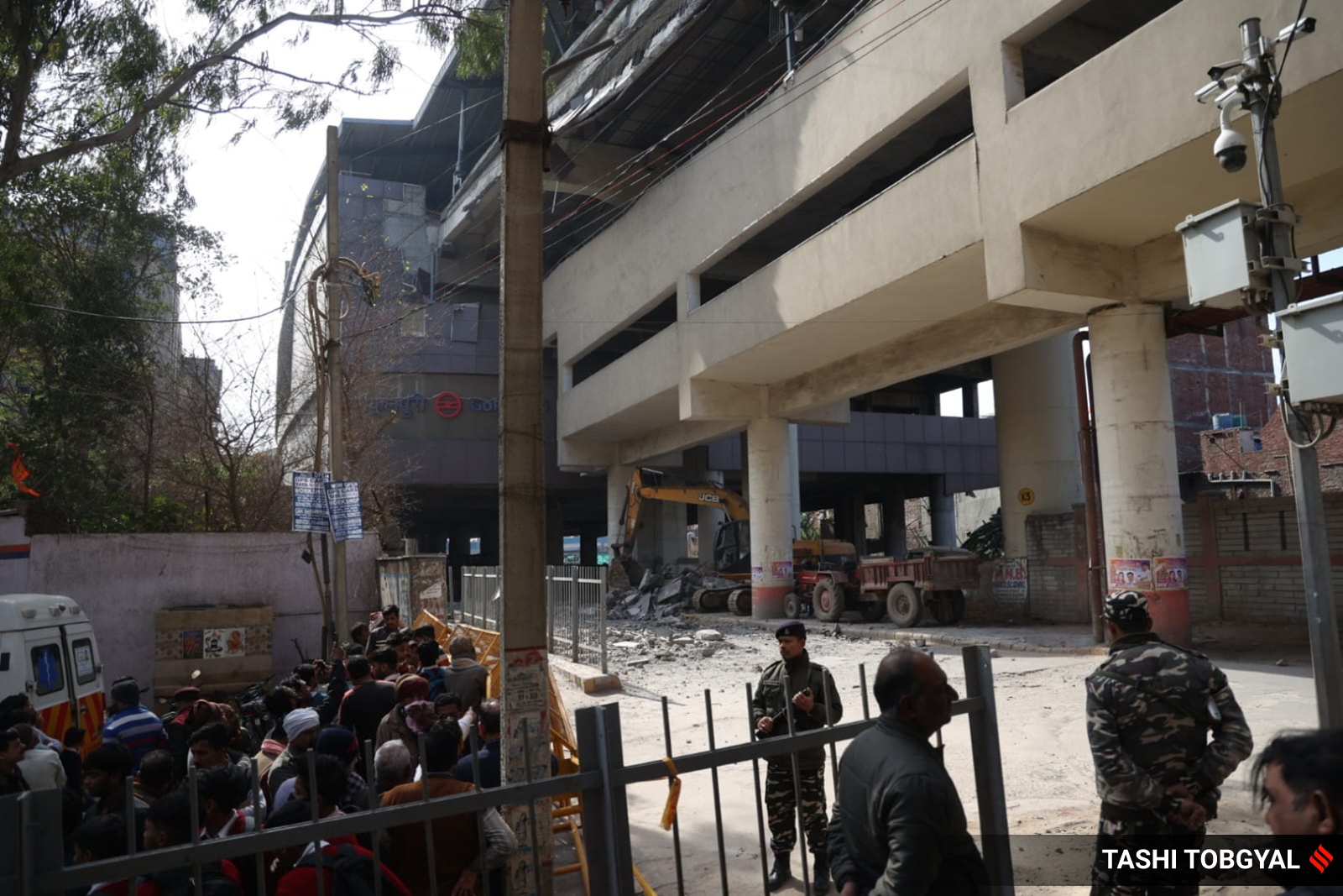 Delhi news: Gokulpuri metro station boundary wall collapses, one ...