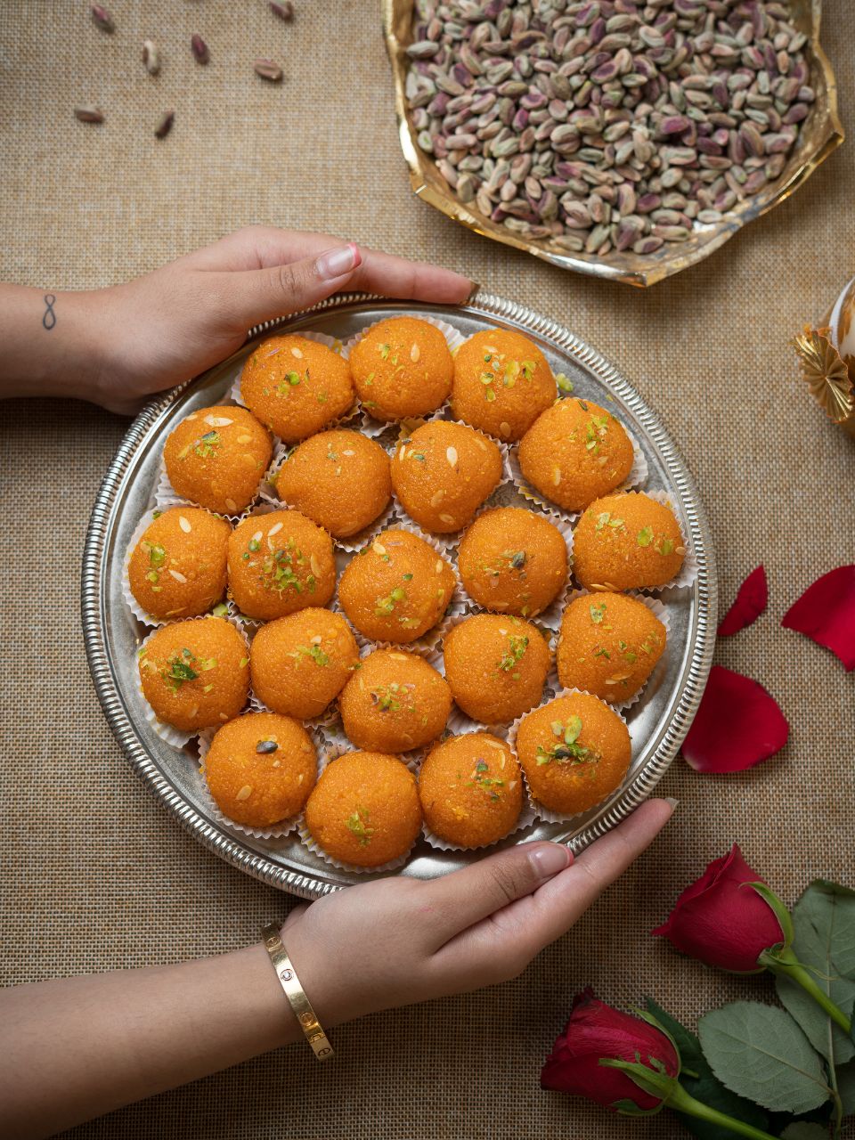 Strawberry boondi Laddoo by chef Ranveer Brar
