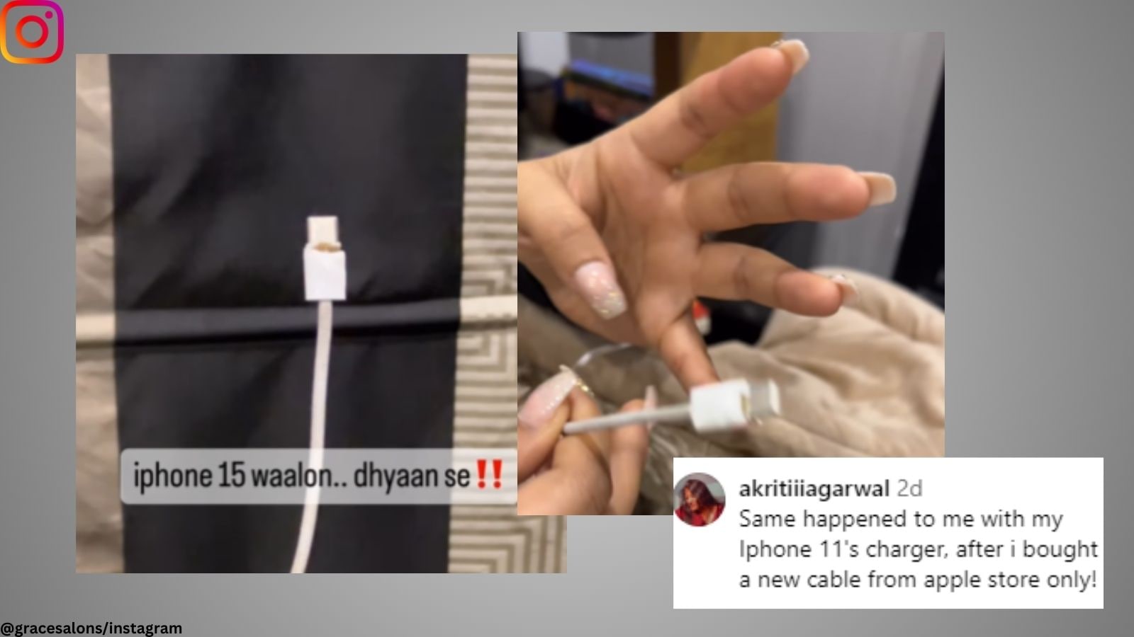 Video of iPhone 15 charger burning during use raises safety concerns ...