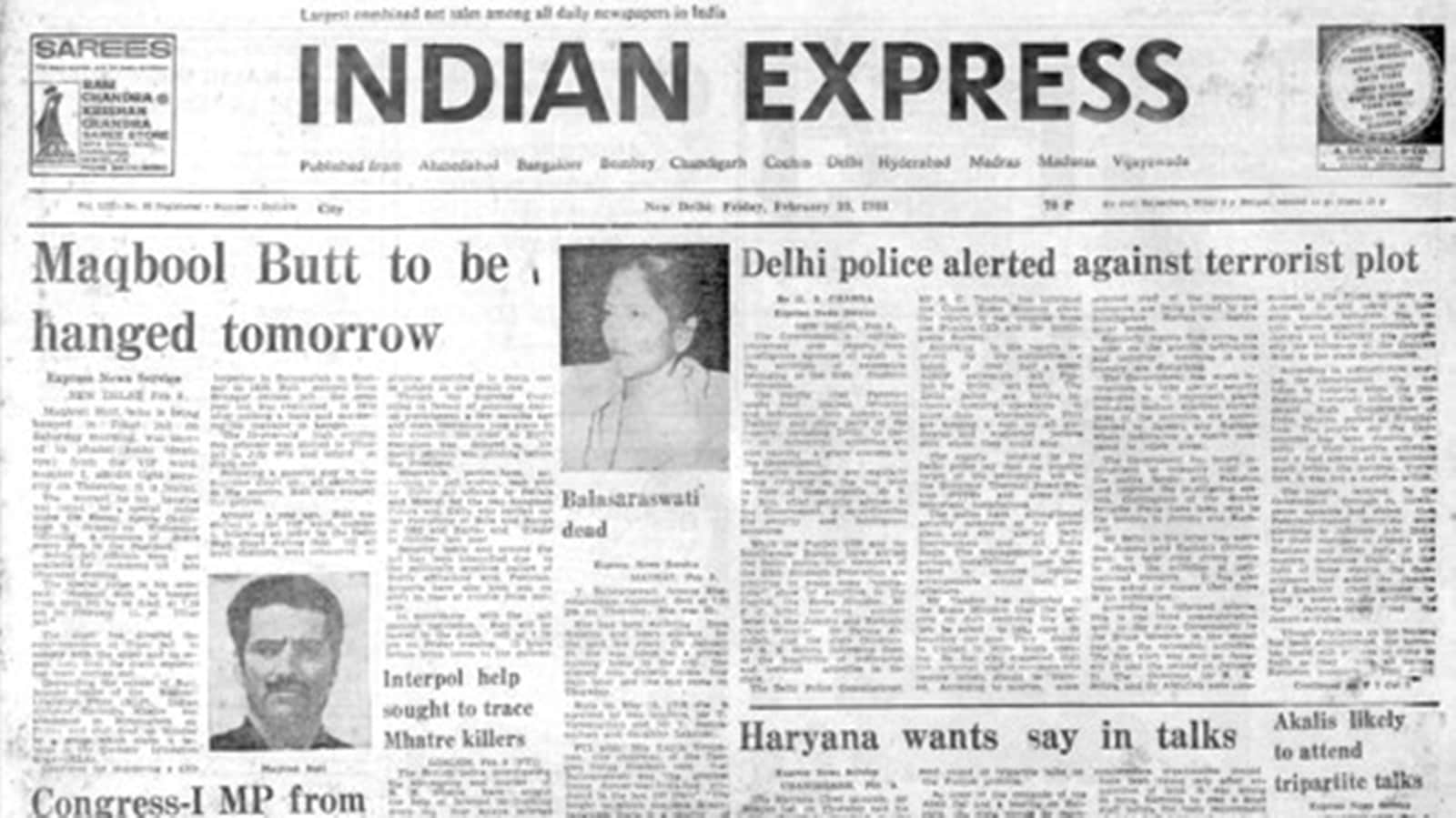 February 10, Forty Years Ago: Terrorism threat | The Indian Express