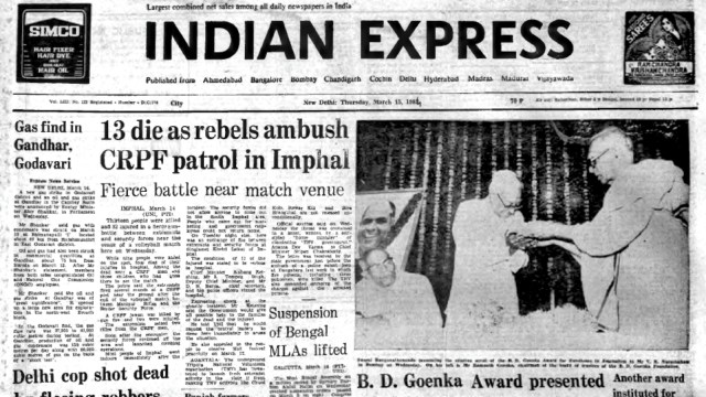 March 15, 1984, Forty Years Ago: Gunfire In Imphal | The Indian Express