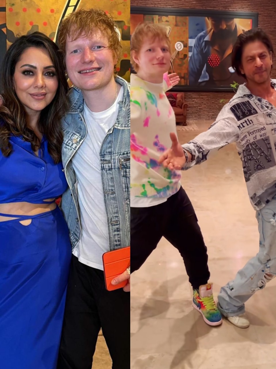 Ed Sheeran parties with Bollywood celebs Shah Rukh Khan, Gauri Khan