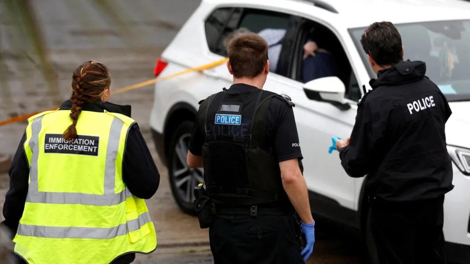 UK counterterrorism police investigate an attack on an Iranian TV ...