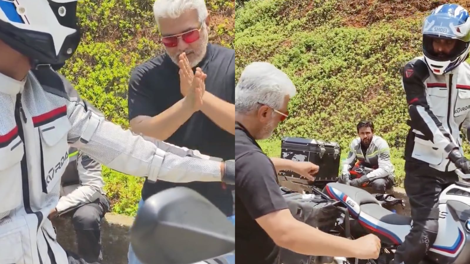 Ajith Kumar shares bike riding tips with friends in viral video. Watch ...