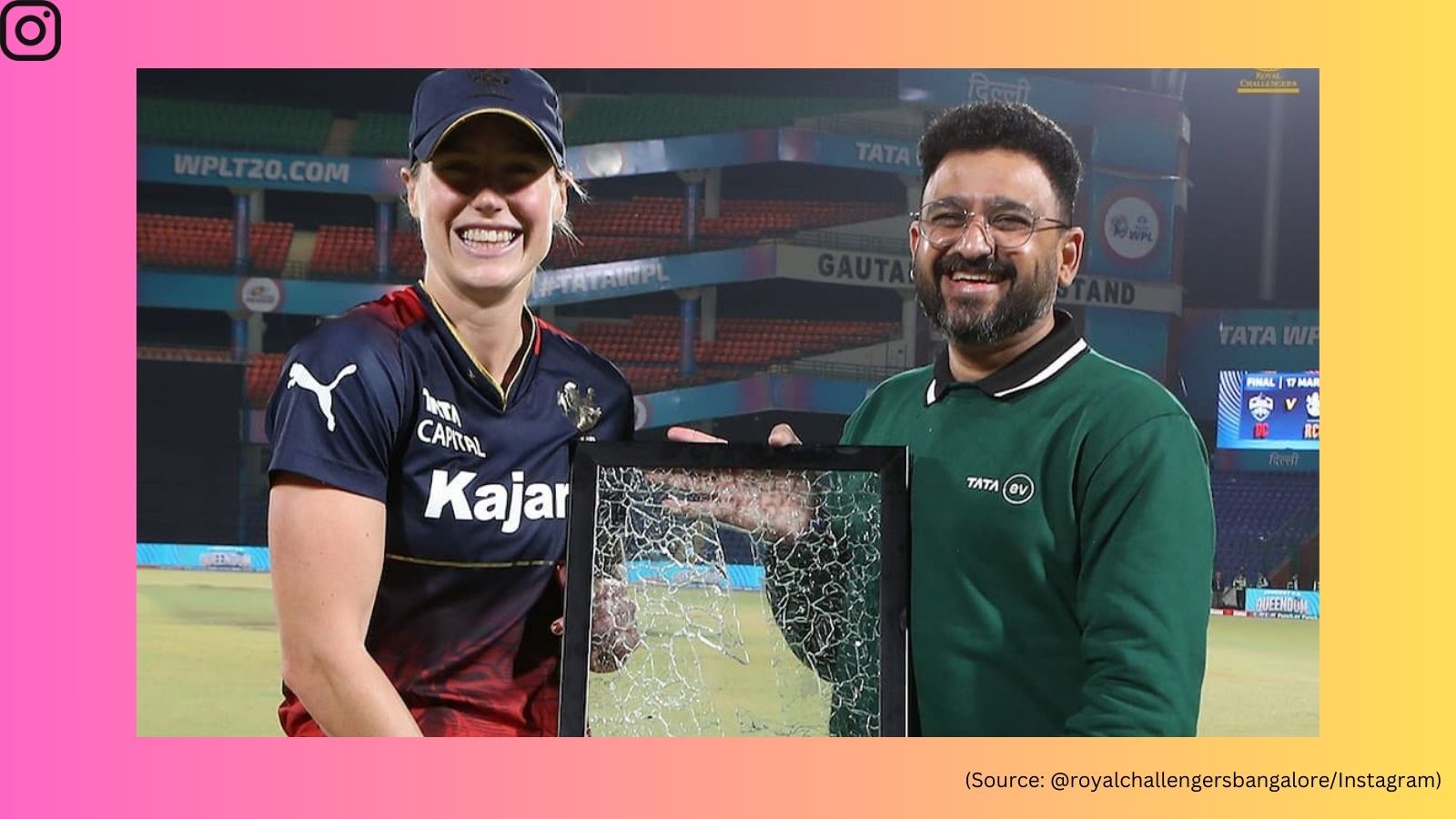 Ellyse Perry hits massive six in WPL 2024, gifted framed broken car ...