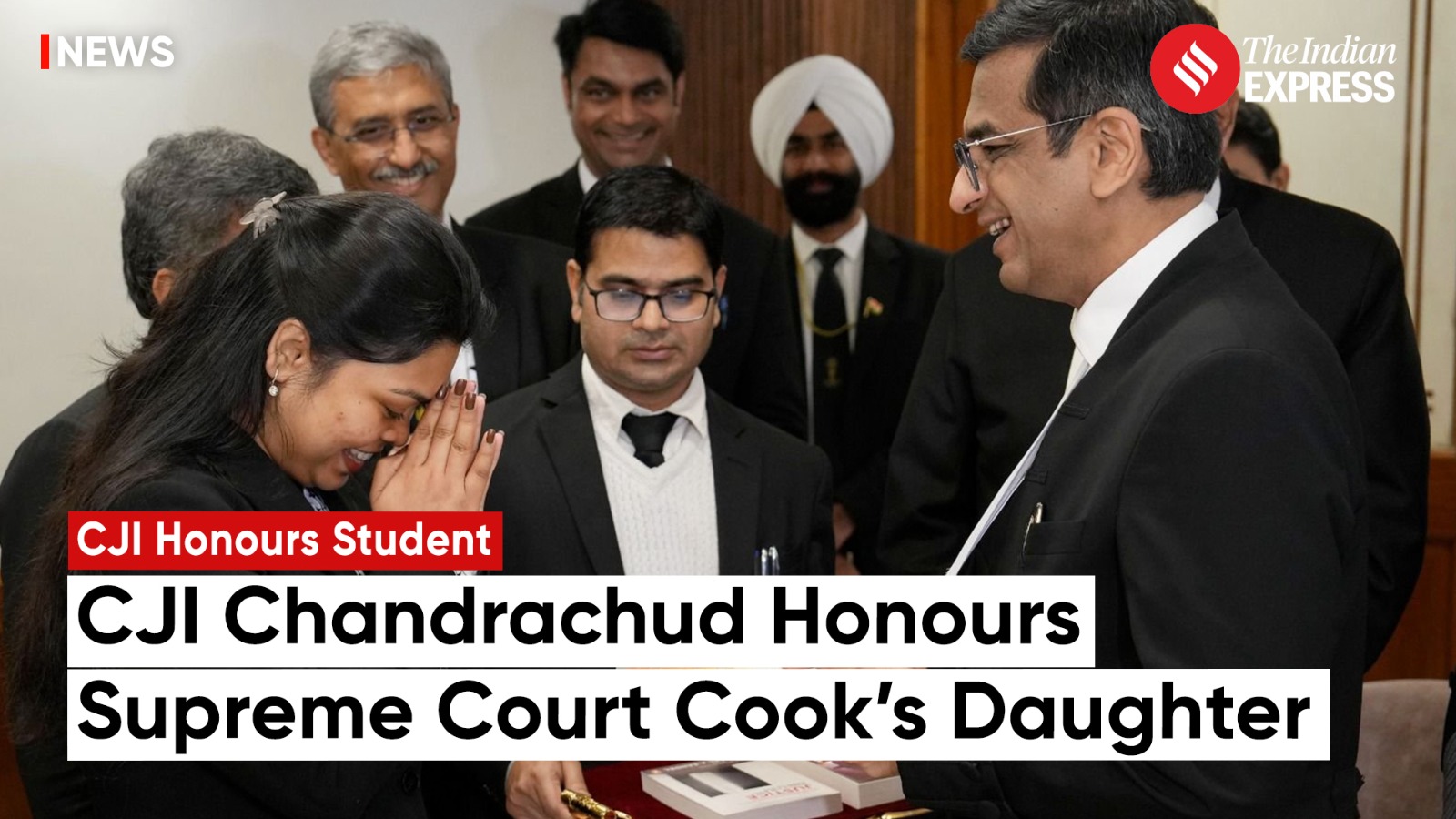 Cji chandrachud honours sc cooks daughter who won us scholarships dy chandrachud-The Indian Express