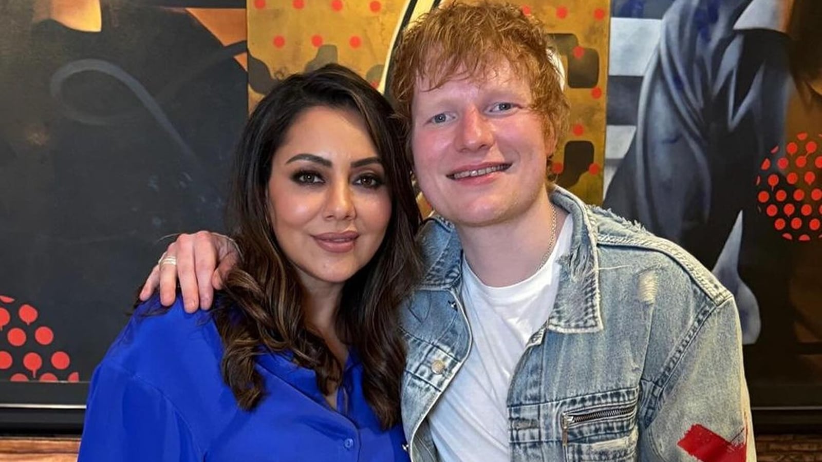 Ed Sheeran poses in jacket from Aryan Khan’s brand, proud mom Gauri ...