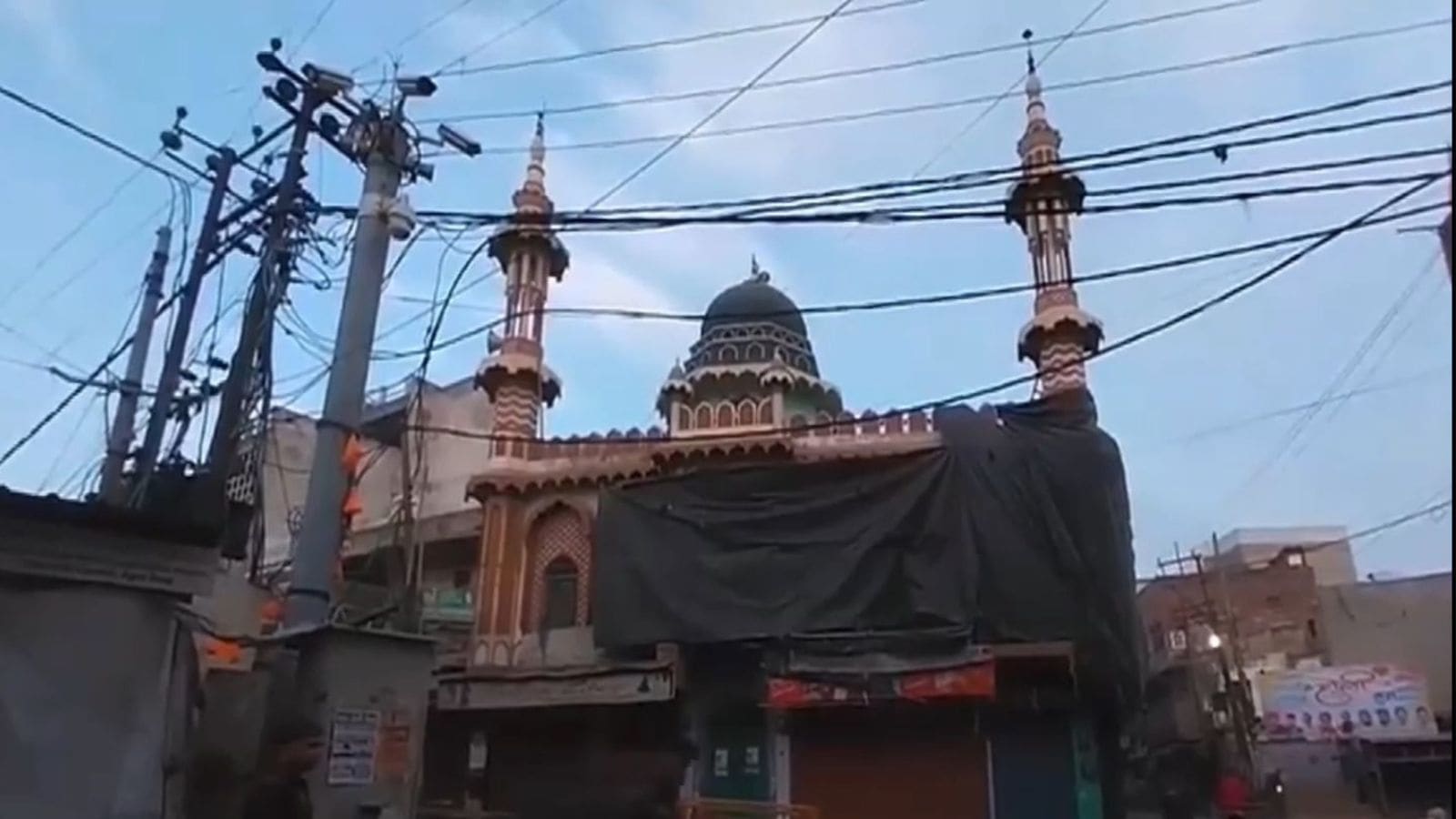 Ahead of Holi, mosques covered with sheets on Ram Baraat, Laat Saaheb ...