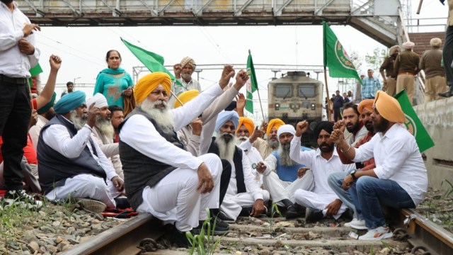 Farmers hold rail roko protests at 85 places in Punjab; several ...