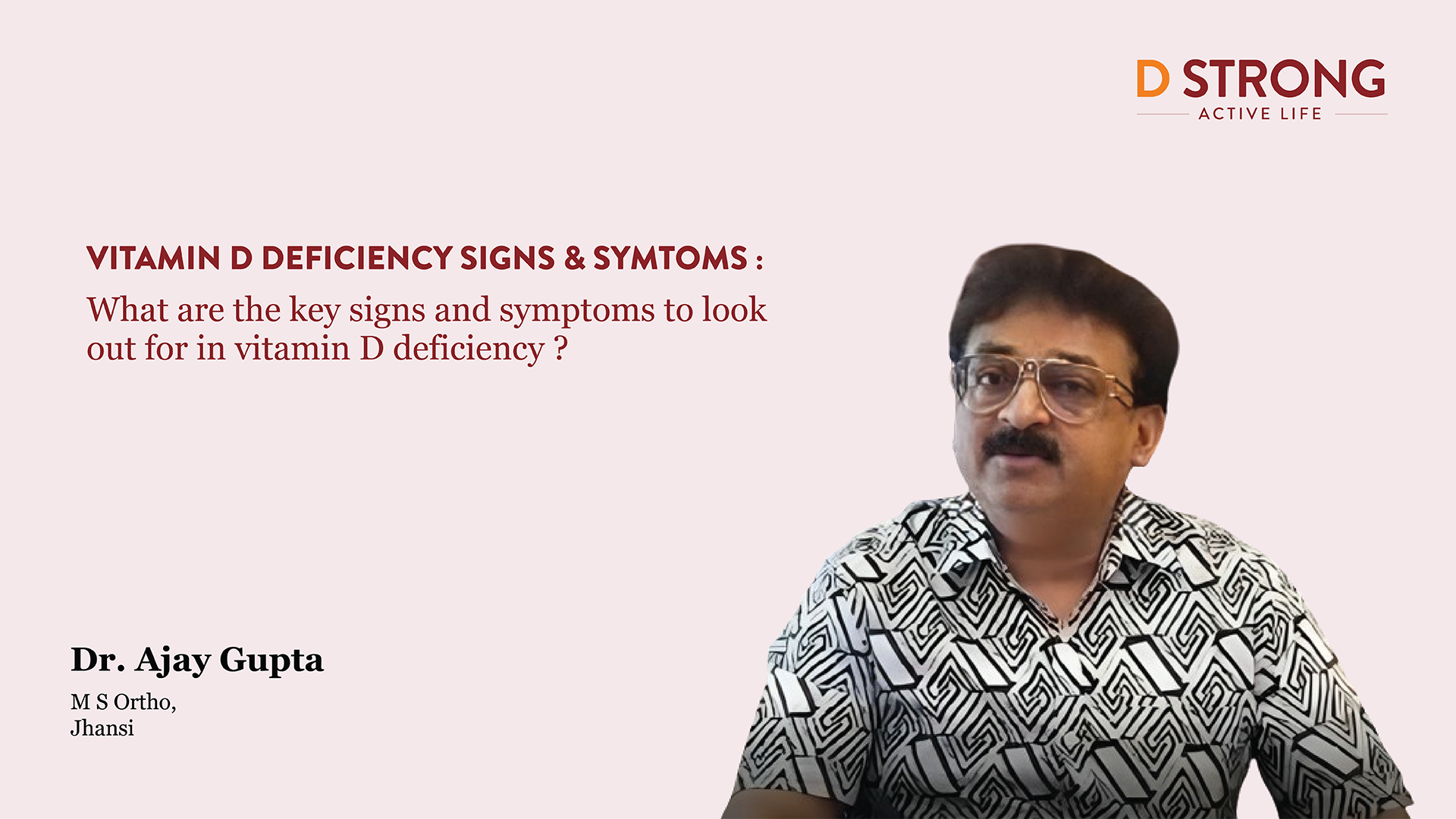 Dr ajay gupta addresses the lack of awareness surrounding vitamin d ...