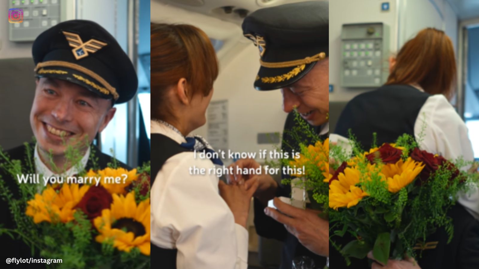 Sky-high proposal: Pilot proposes to stewardess girlfriend, video has netizens reaching for ...