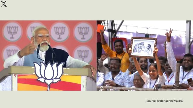 PM Modi’s gesture puts artist girl on cloud nine at Karnataka rally ...