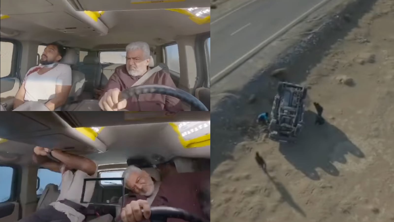 Ajith Kumar’s a near-fatal car stunt for Vidaamuyarchi leaves fans ...