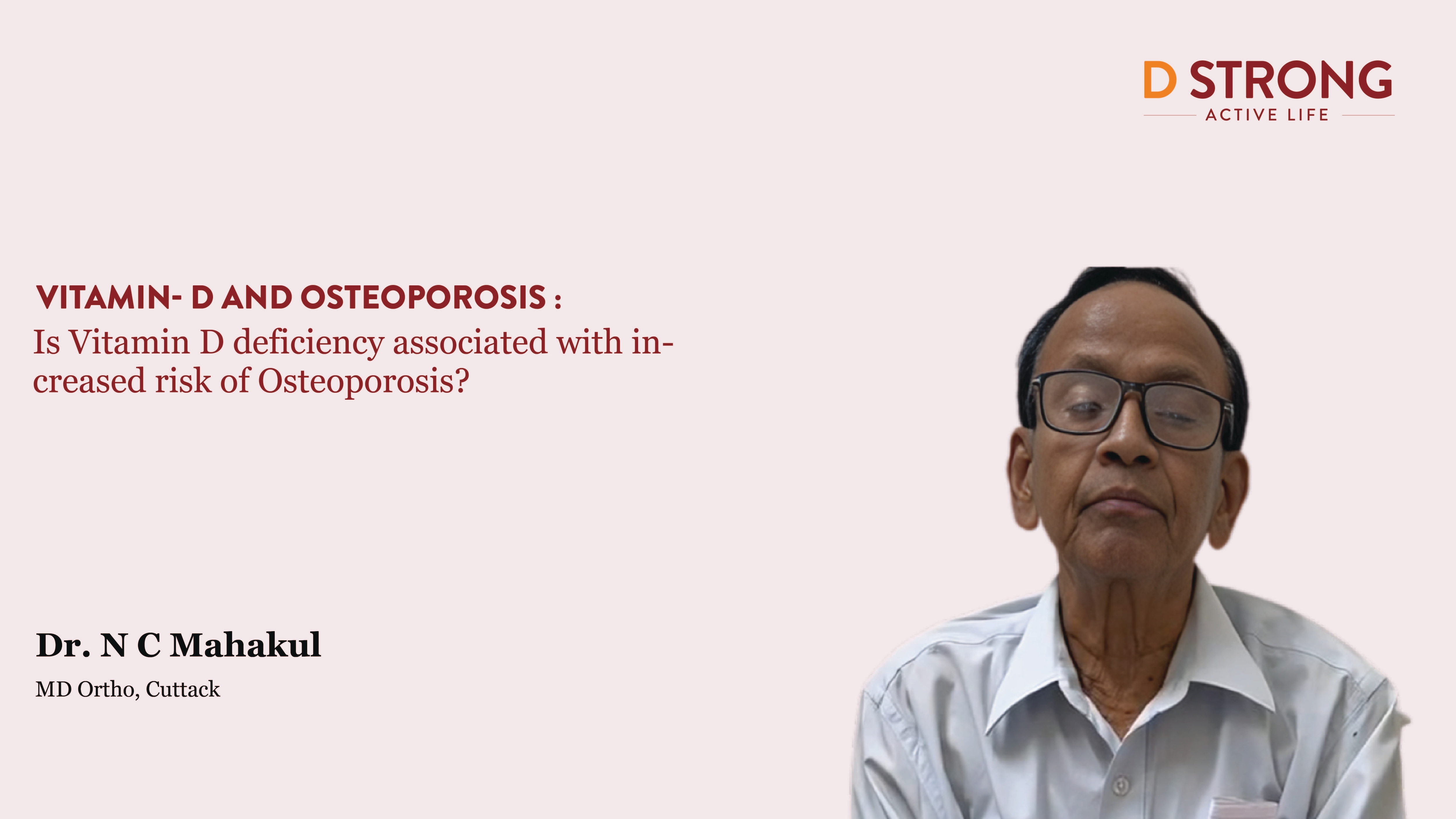 Dr n c mahakul addresses the lack of awareness surrounding vitamin d ...