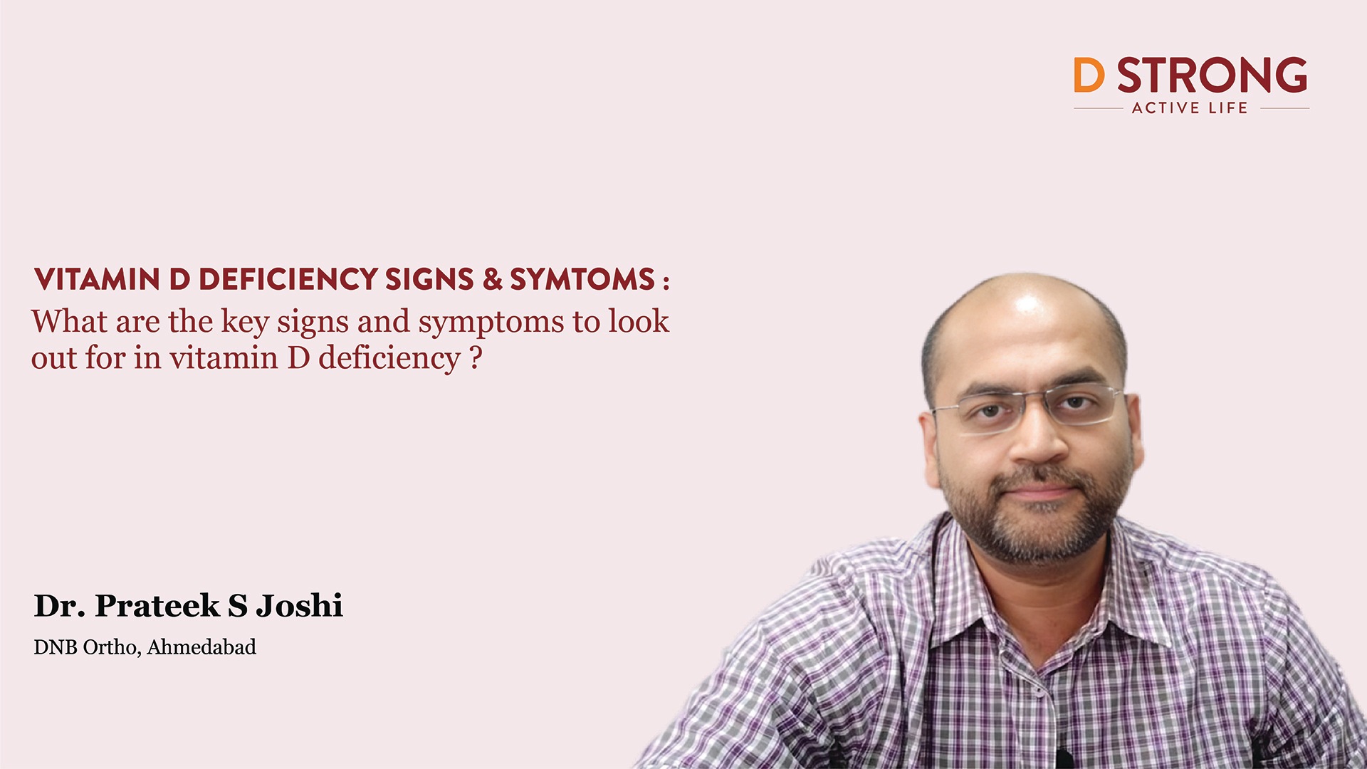 Dr prateek s joshi addresses the lack of awareness surrounding vitamin ... Dr prateek s joshi addresses the lack of awareness surrounding vitamin ...