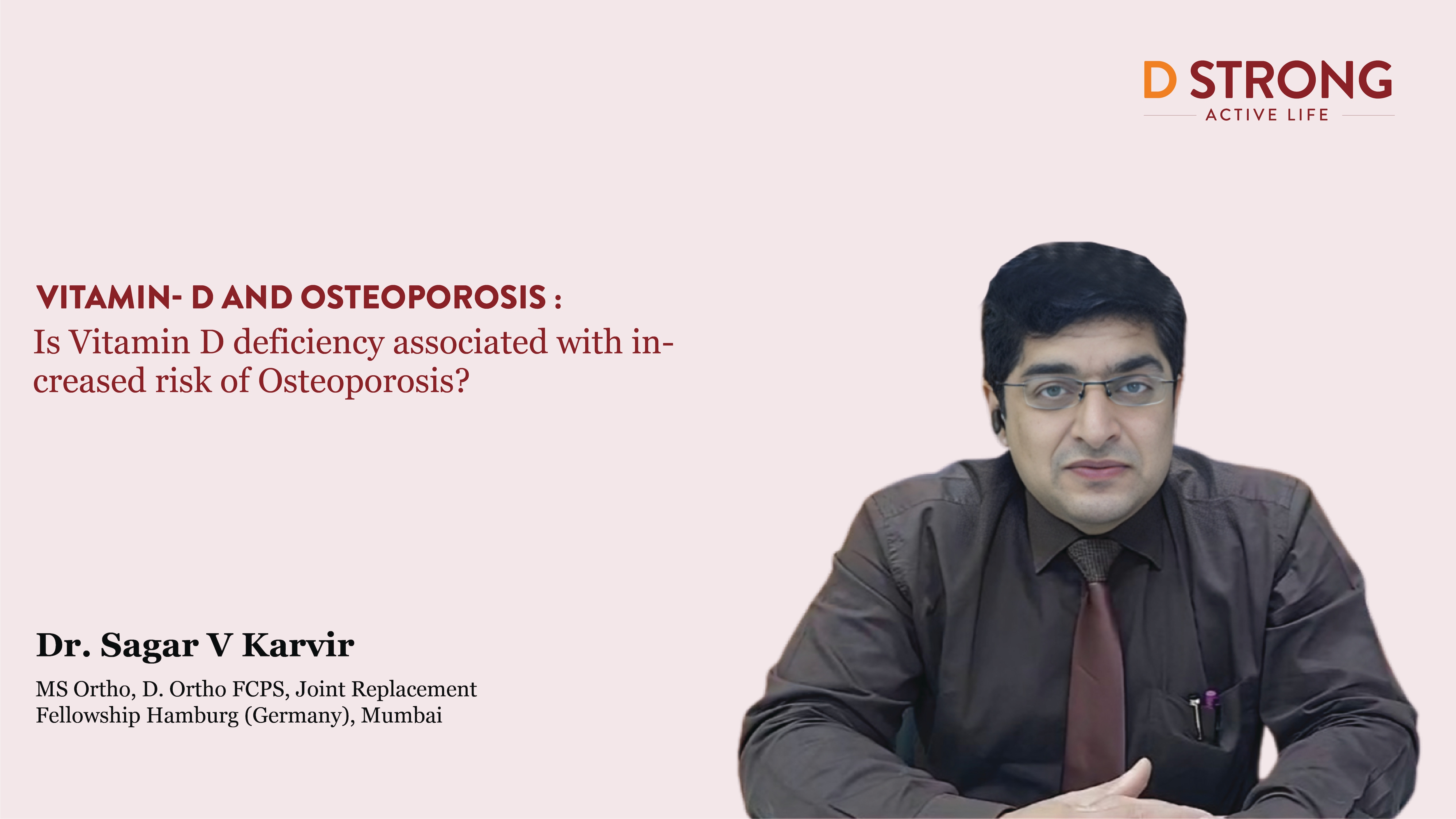 Dr sagar v karvir addresses the lack of awareness surrounding vitamin d ...