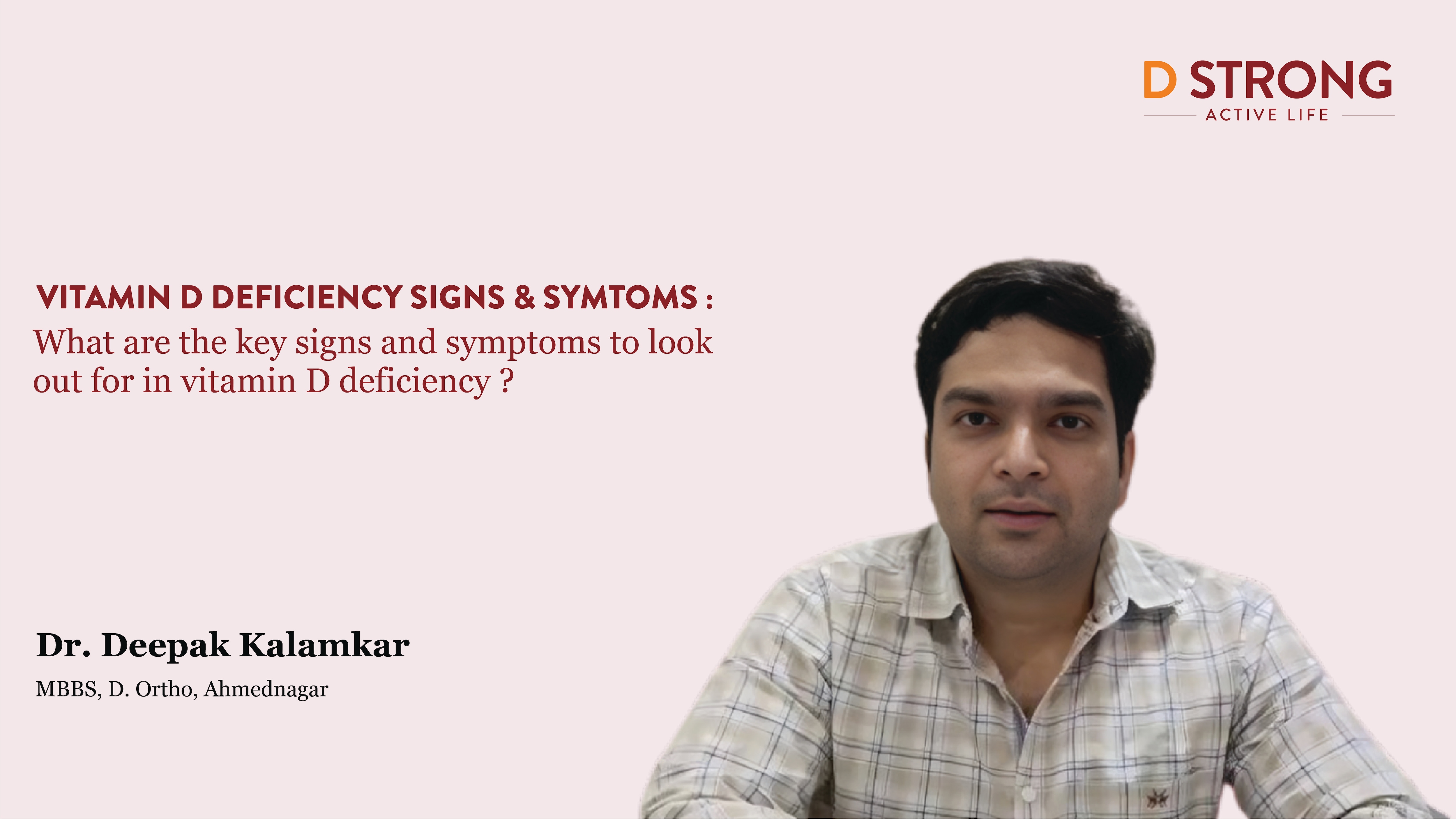 Dr deepak kalamkar addresses the lack of awareness surrounding vitamin ...