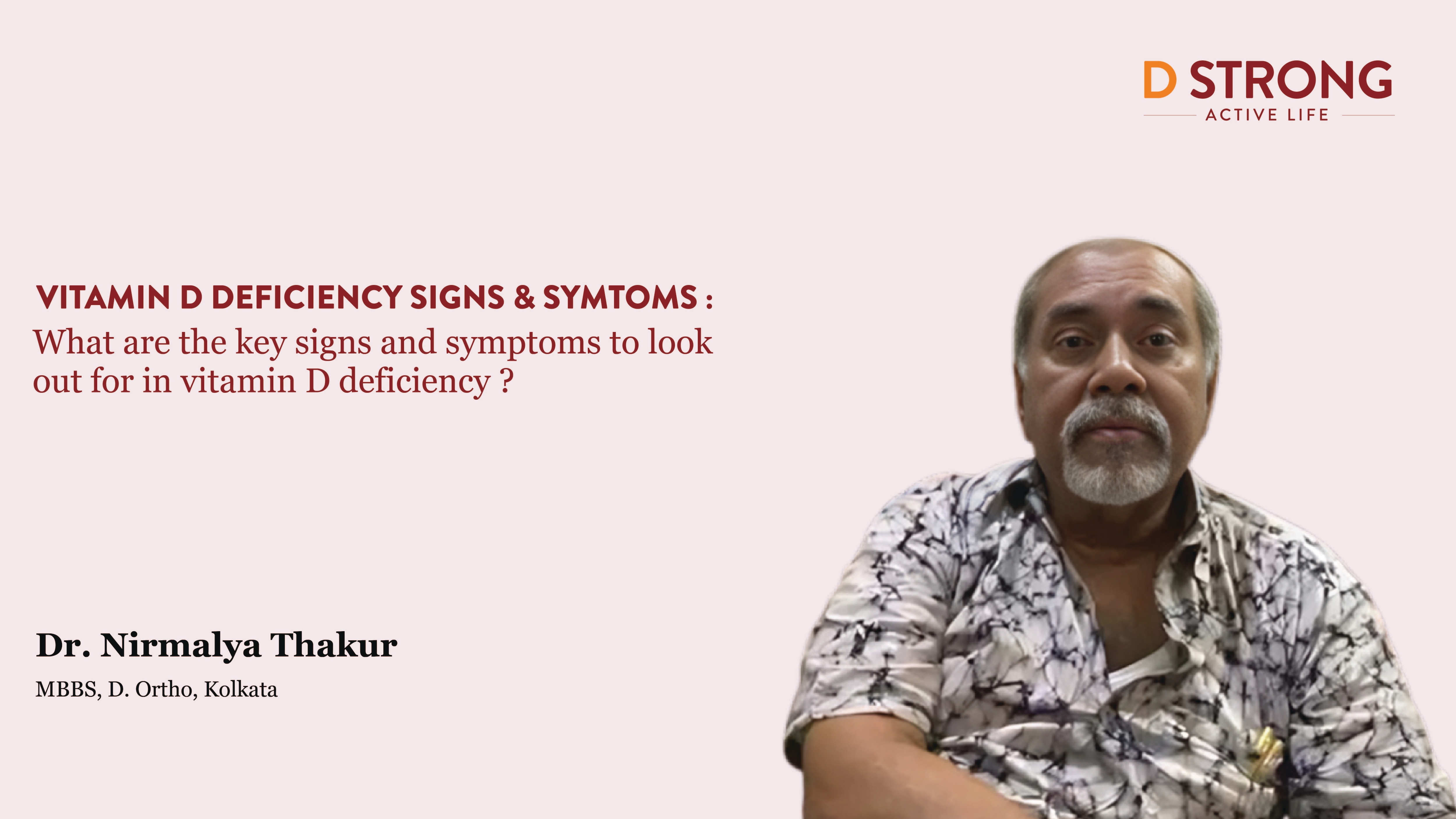 Dr nirmalya thakur addresses the lack of awareness surrounding vitamin ...