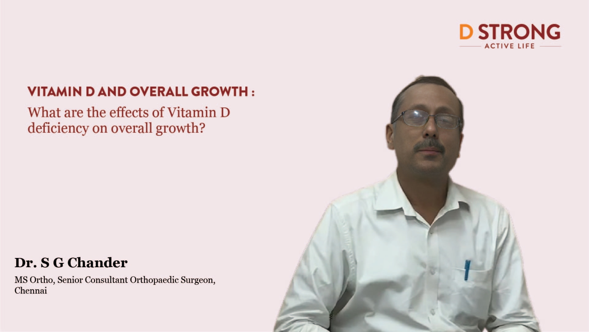 Dr s g chander addresses the lack of awareness surrounding vitamin d ...