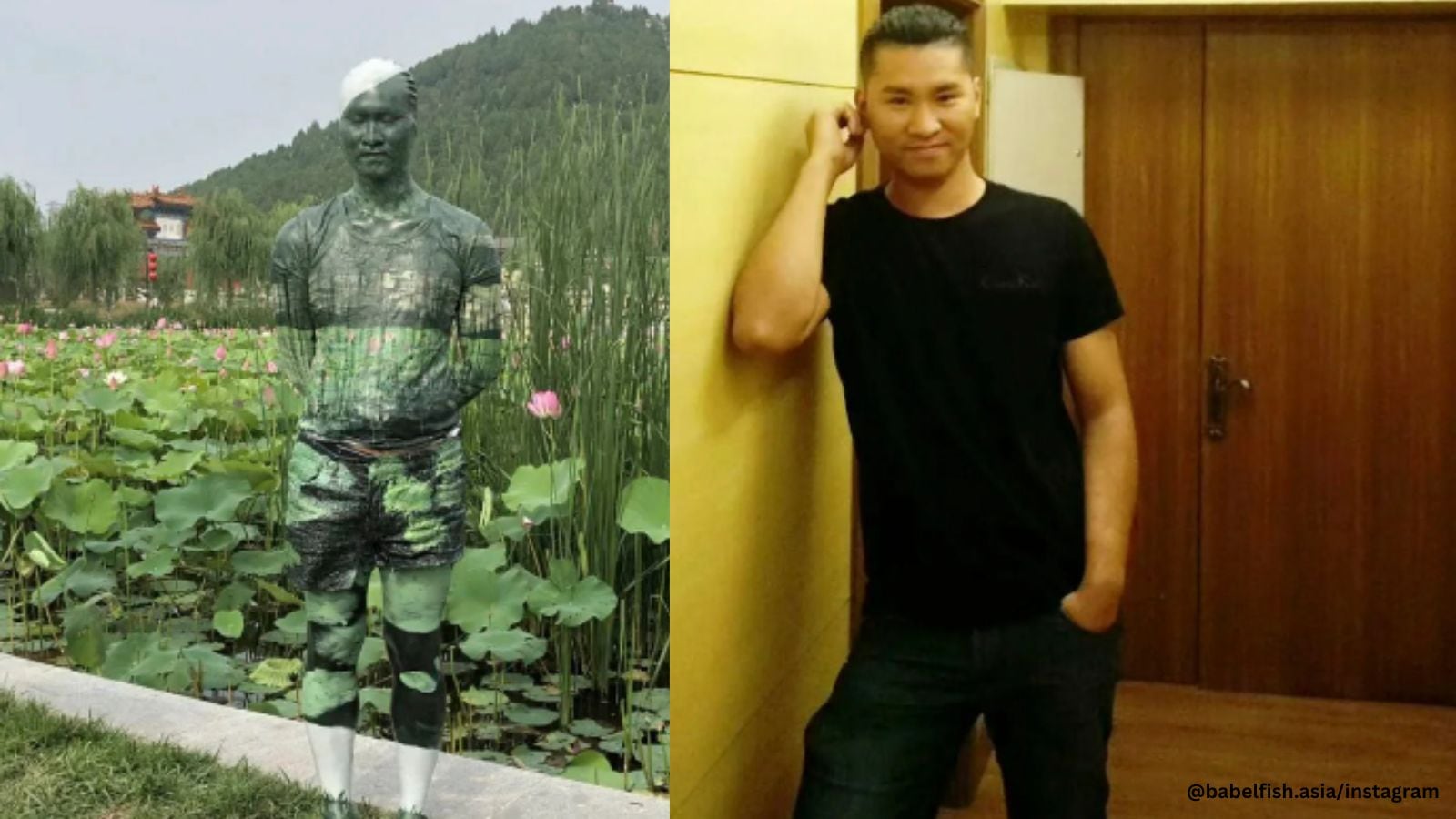 ‘The invisible man’: Chinese influencer’s art camouflages him against ...
