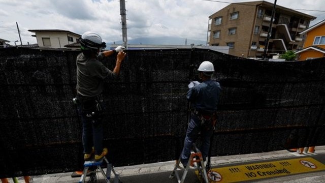 Japan’s town blocks iconic Mount Fuji view with giant mesh to ward off ...