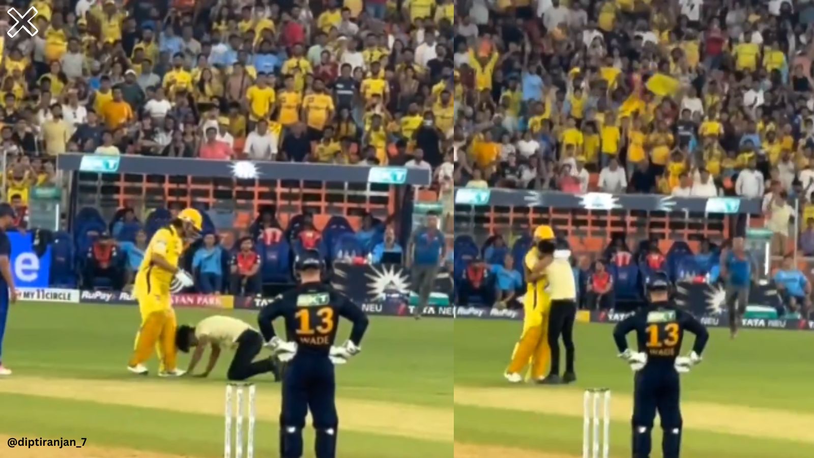 IPL 2024: Pitch invader touches Dhoni’s feet during GT vs CSK match ...