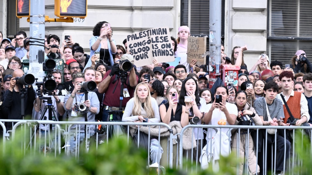 Pro-Palestinian protesters were prevented from disrupting the 2024 Met ...