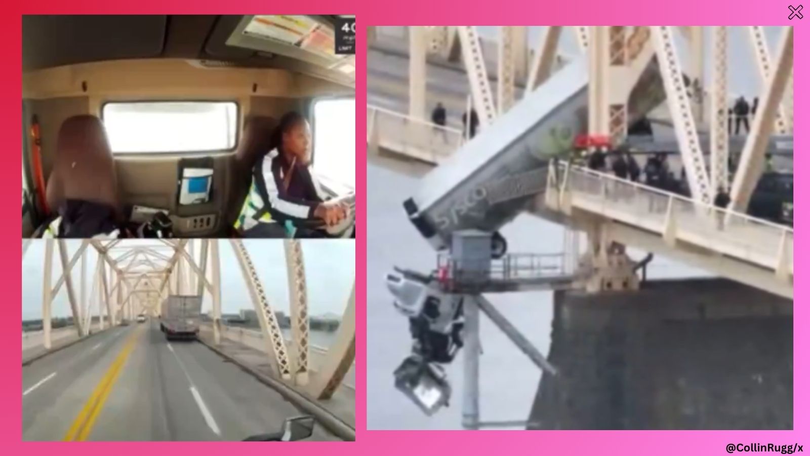 Watch: Dashcam footage shows truck dangling over Ohio River after Clark ...