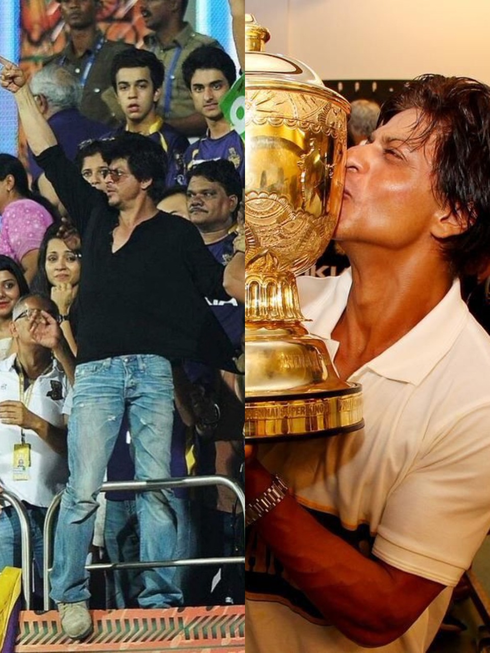 When Shah Rukh Khan celebrated KKRs' IPL wins in 2012 and 2014