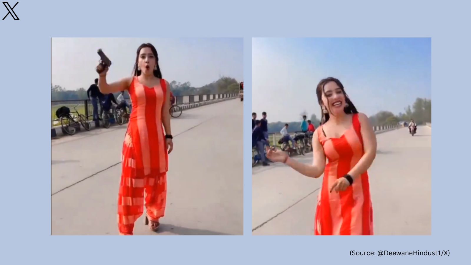 Lucknow Woman Dances With Gun On Road Up Police Launches Investigation