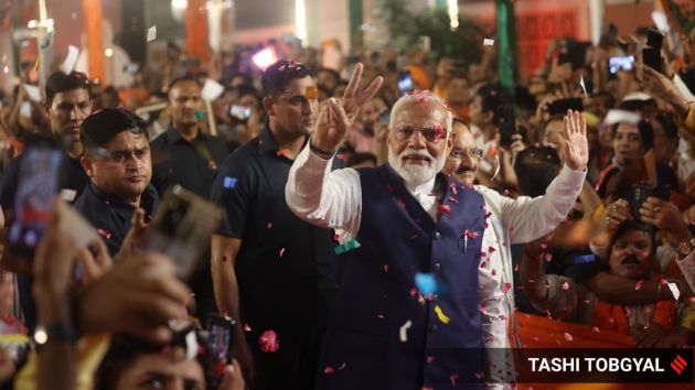PM Narendra Modi at the victory celebrations in New Delhi | India News ...