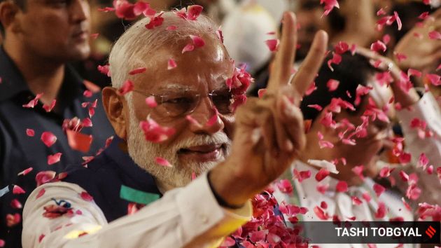 PM Narendra Modi at the victory celebrations in New Delhi | India News ...